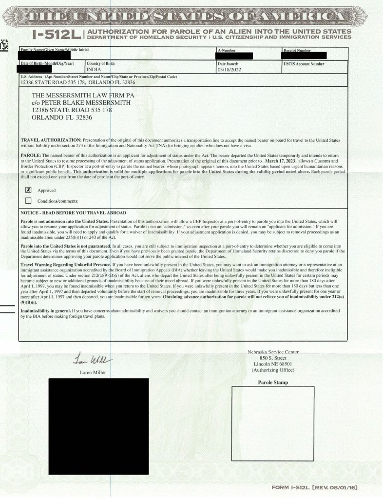 2022-Advance-Parole-Approval-Notice-2864 - Immigration Lawyer